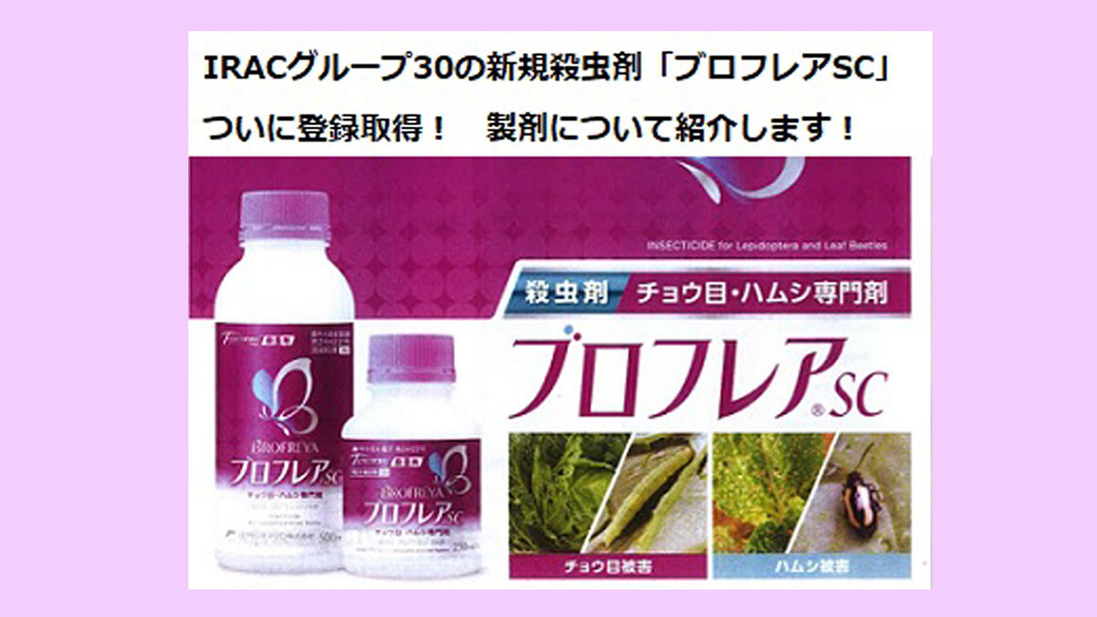 新規殺虫剤・ブロフレアSCが登録取得。製剤についての特徴や使いどころについて考察します。 | アグリポイント ～農業現場の病害虫・栽培問題対策室～